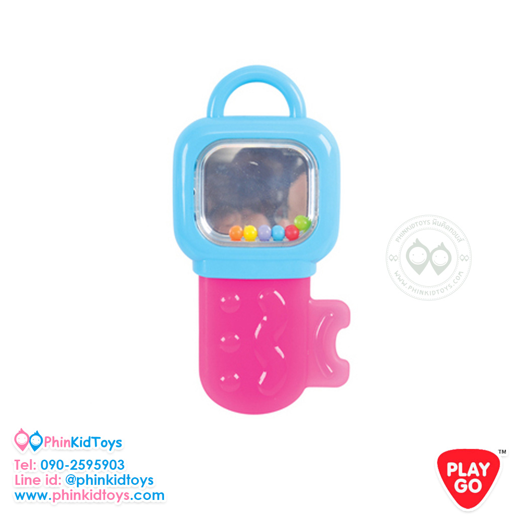 PLAYGO 1502 baby Teething key ยางกัดพวงกุญแจกิจกรรมน้องน้อย สีชมพูฟ้า ...